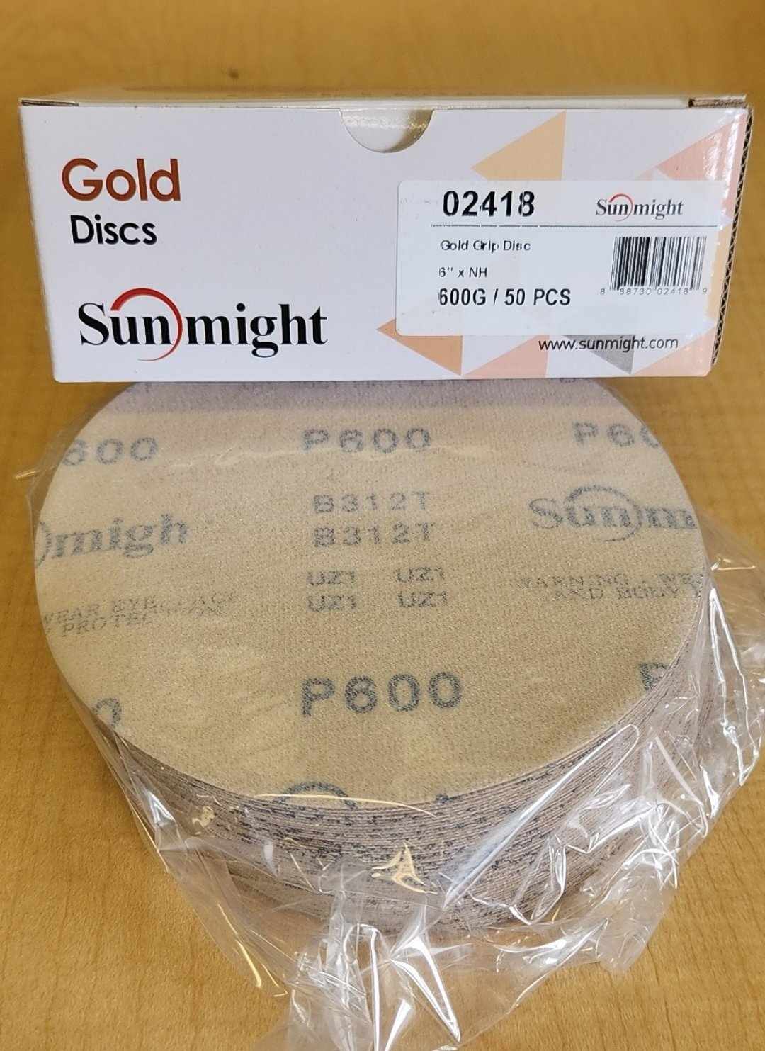 6" Sunmight Gold and Film Sanding Discs (Hook & Loop) – AlumaClear®